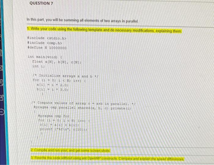 Solved QUESTION 7 In this part, you will be summing all | Chegg.com