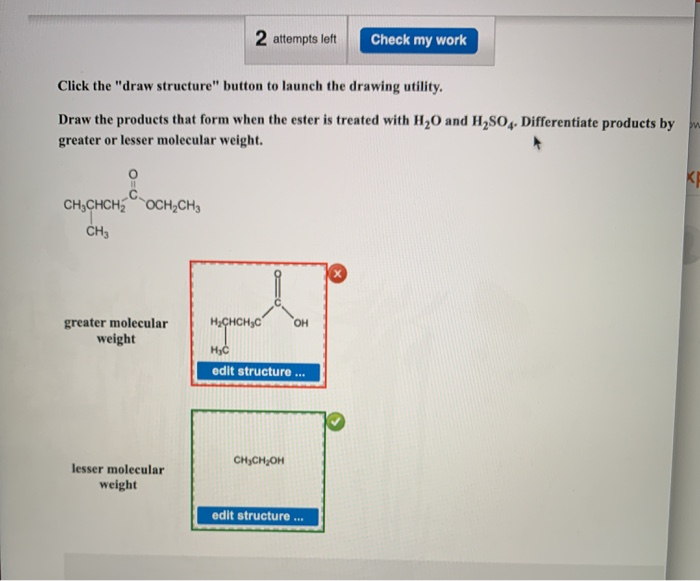 Solved 2 attempts left Check my work Click the "draw | Chegg.com