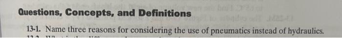 Solved Questions, Concepts, and Definitions 13-1. Name three | Chegg.com