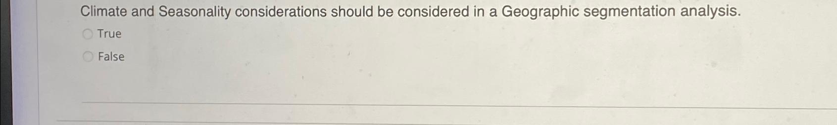 Solved Climate and Seasonality considerations should be | Chegg.com