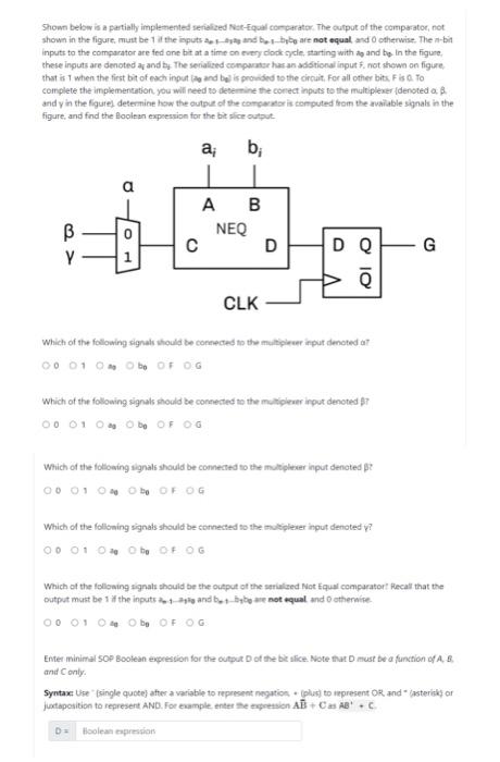 Solved Shown below is a partially implemented seized | Chegg.com