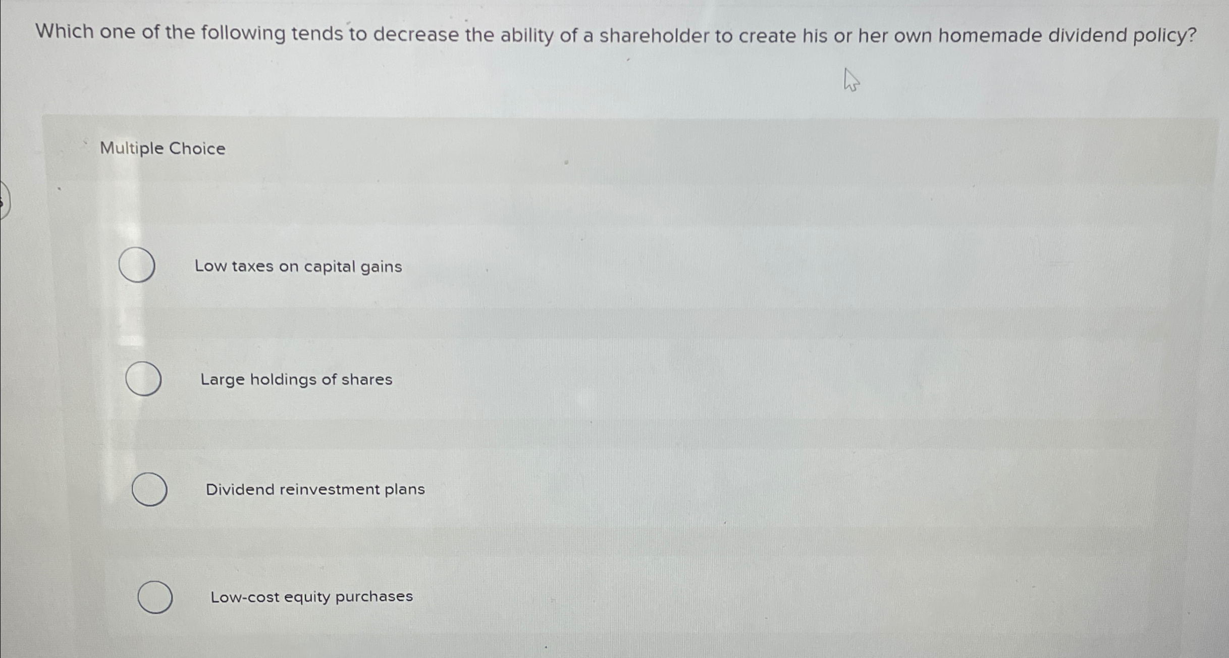 Solved Which one of the following tends to decrease the | Chegg.com