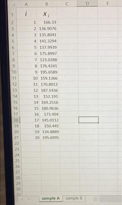 Solved There is an Excel file linked below with two | Chegg.com