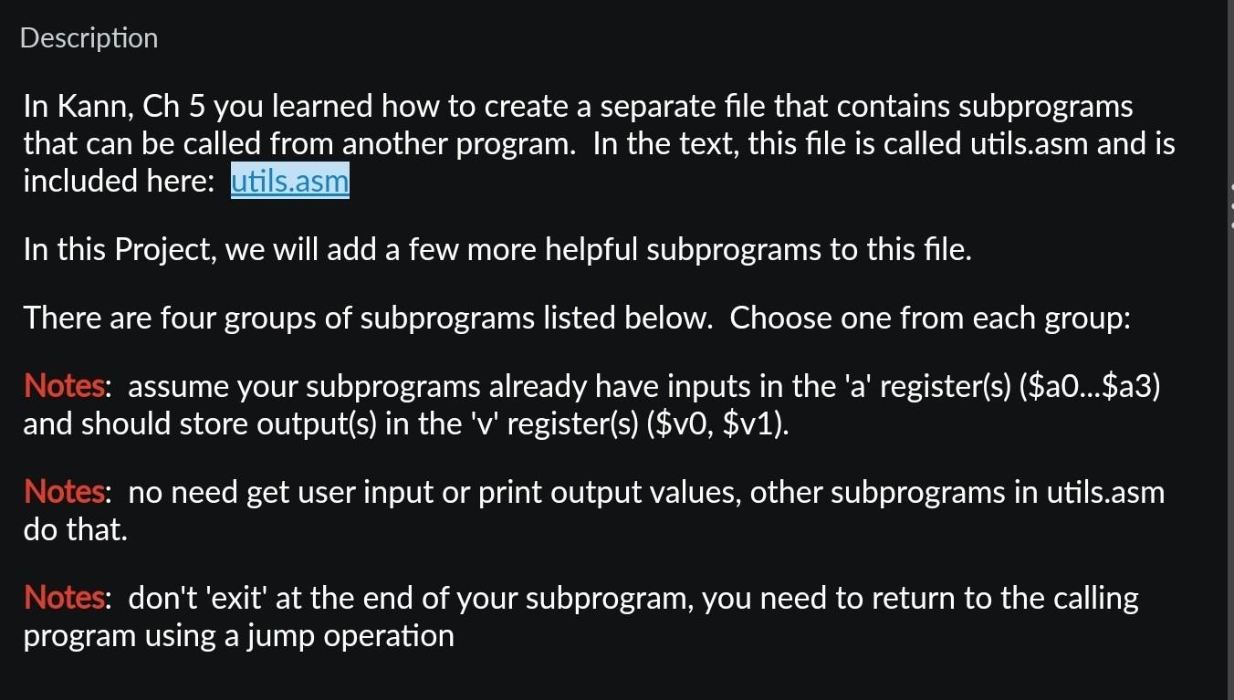 Solved Description In Kann, Ch 5 you learned how to create a | Chegg.com