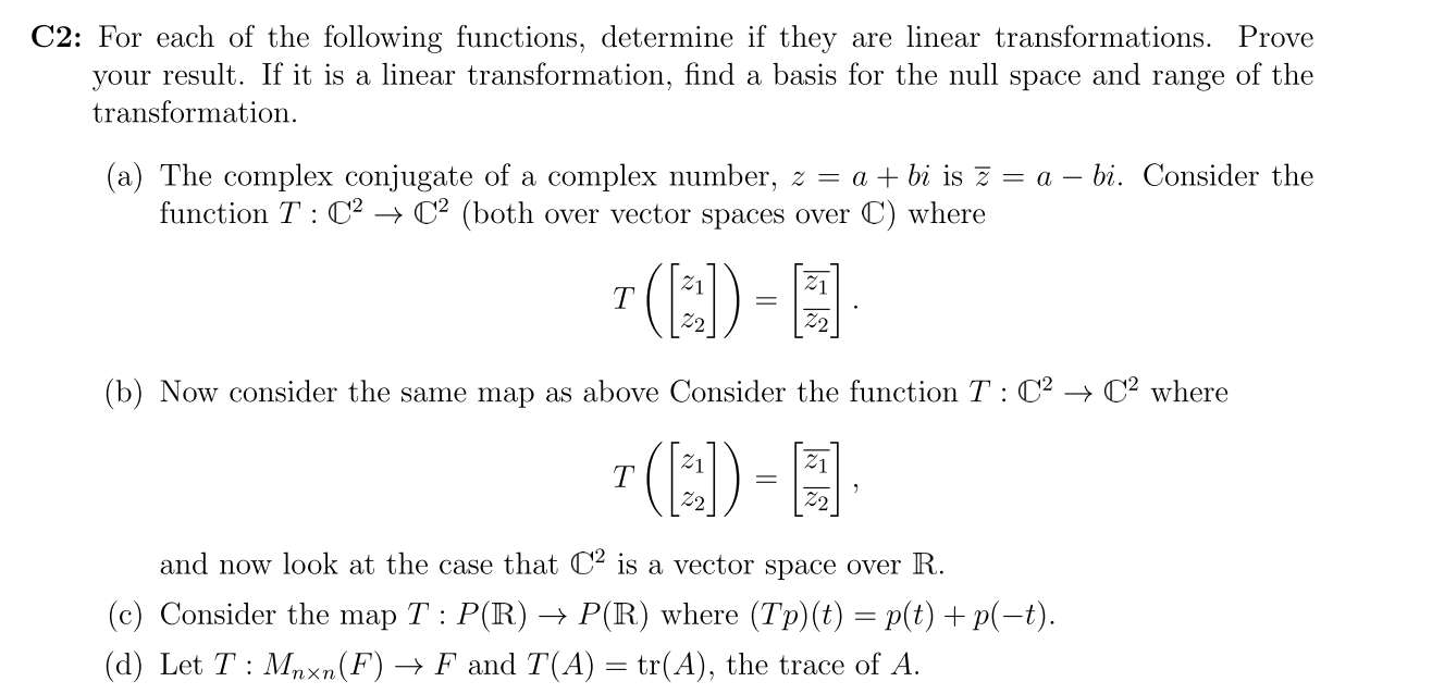 Solved 2: For each of the following functions, determine if | Chegg.com