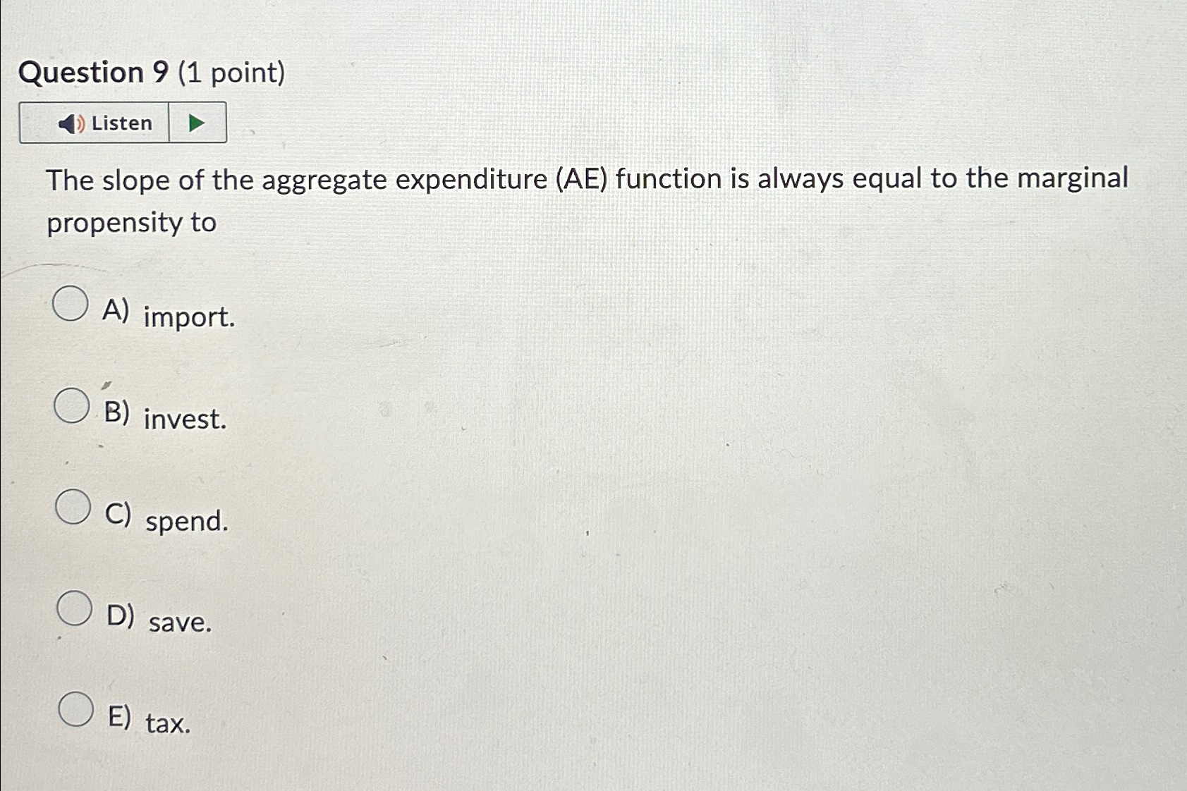 Solved Question 9 (1 ﻿point)The slope of the aggregate | Chegg.com