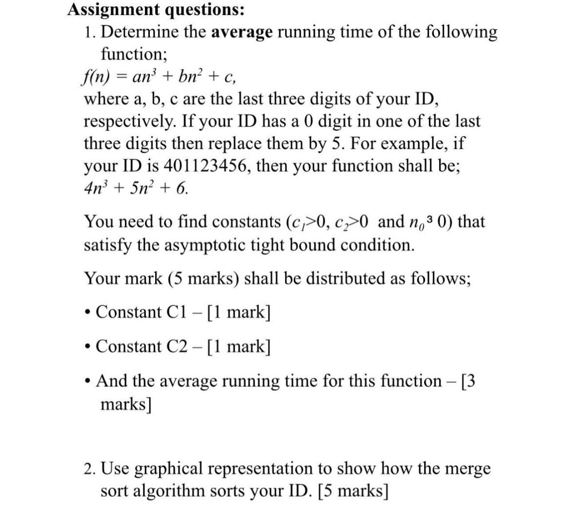 Solved ssignment questions: 1. Determine the average running | Chegg.com