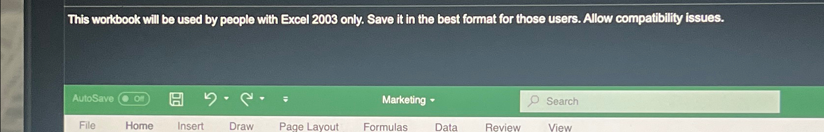 Solved This workbook will be used by people with Excel 2003 | Chegg.com