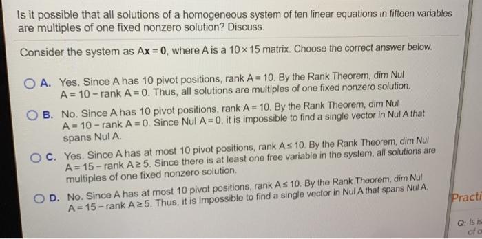 Solved Is it possible that all solutions of a homogeneous | Chegg.com