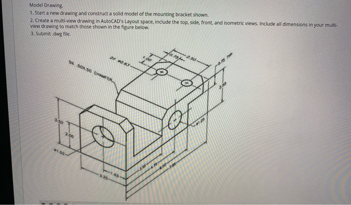 Solved using the program autocad please provide detail steps | Chegg.com