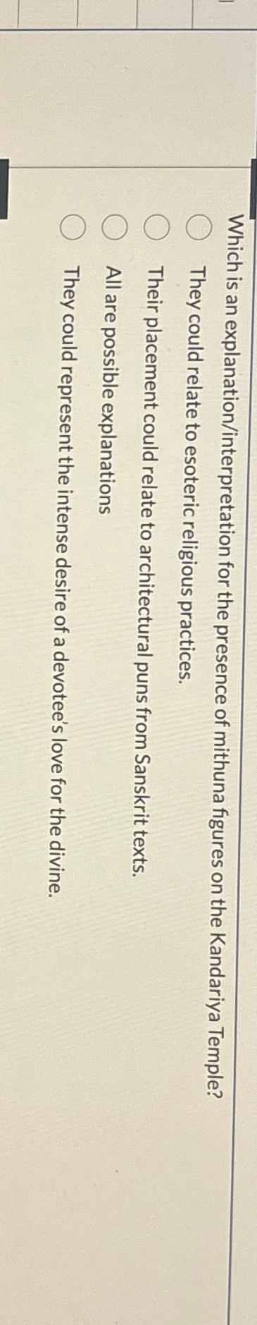 Solved Which is an explanation/interpretation for the | Chegg.com