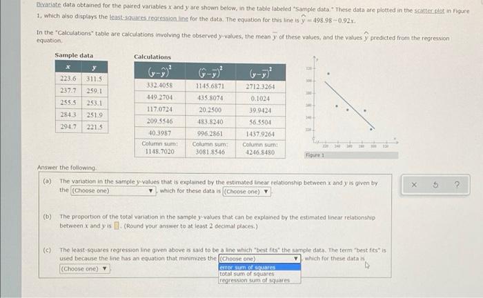 Solved using summations to compute the sample correlation | Chegg.com