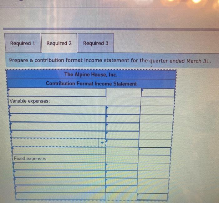 Solved Exercise 1-15 Traditional and Contribution Format | Chegg.com
