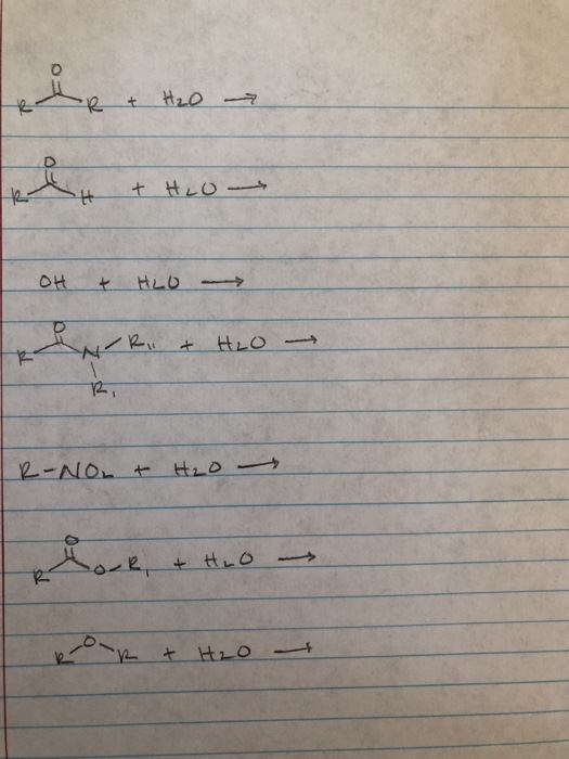 Solved H2O + H2O- OH + H2O R, & H2O - - R-NOL + H2O. hook + | Chegg.com