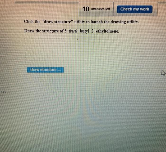 Solved 10 attempts left Check my work Click the "draw | Chegg.com