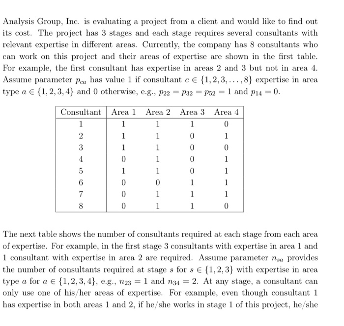 Analysis Group, Inc. is evaluating a project from a | Chegg.com