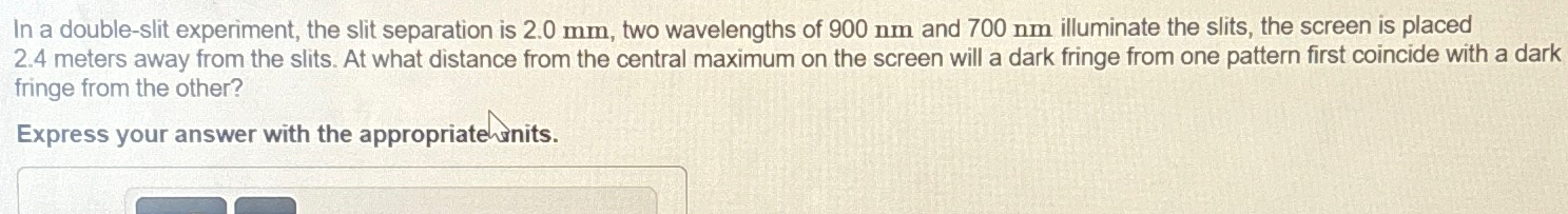 Solved In a double-slit experiment, the slit separation is | Chegg.com