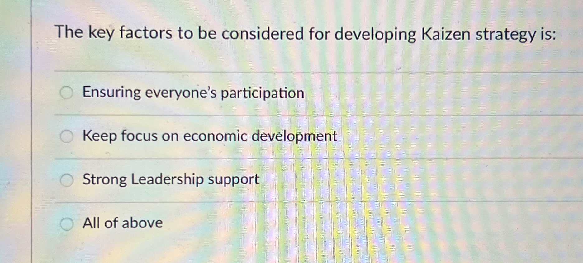 Solved The key factors to be considered for developing | Chegg.com