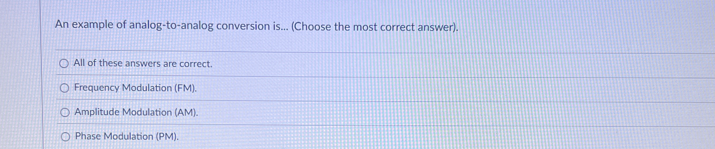 Solved An example of analog-to-analog conversion | Chegg.com | Chegg.com