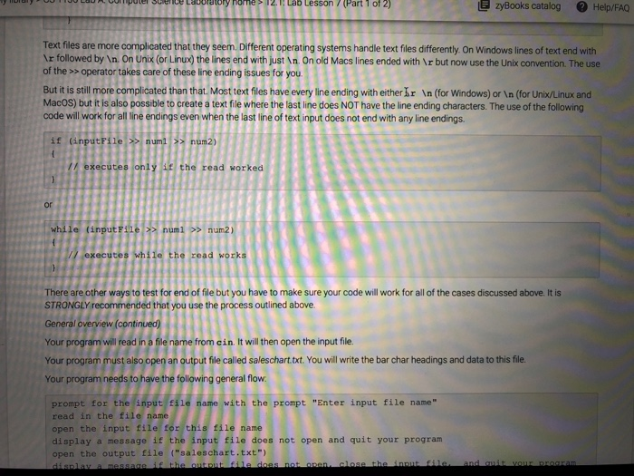 Part of lab lesson 7 There are two parts to lab | Chegg.com
