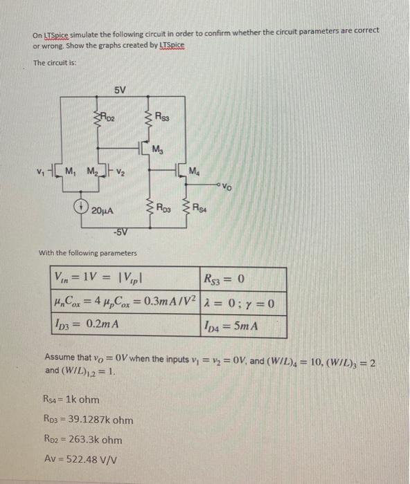 Solved On LTSpice simulate the following circuit in order to | Chegg.com
