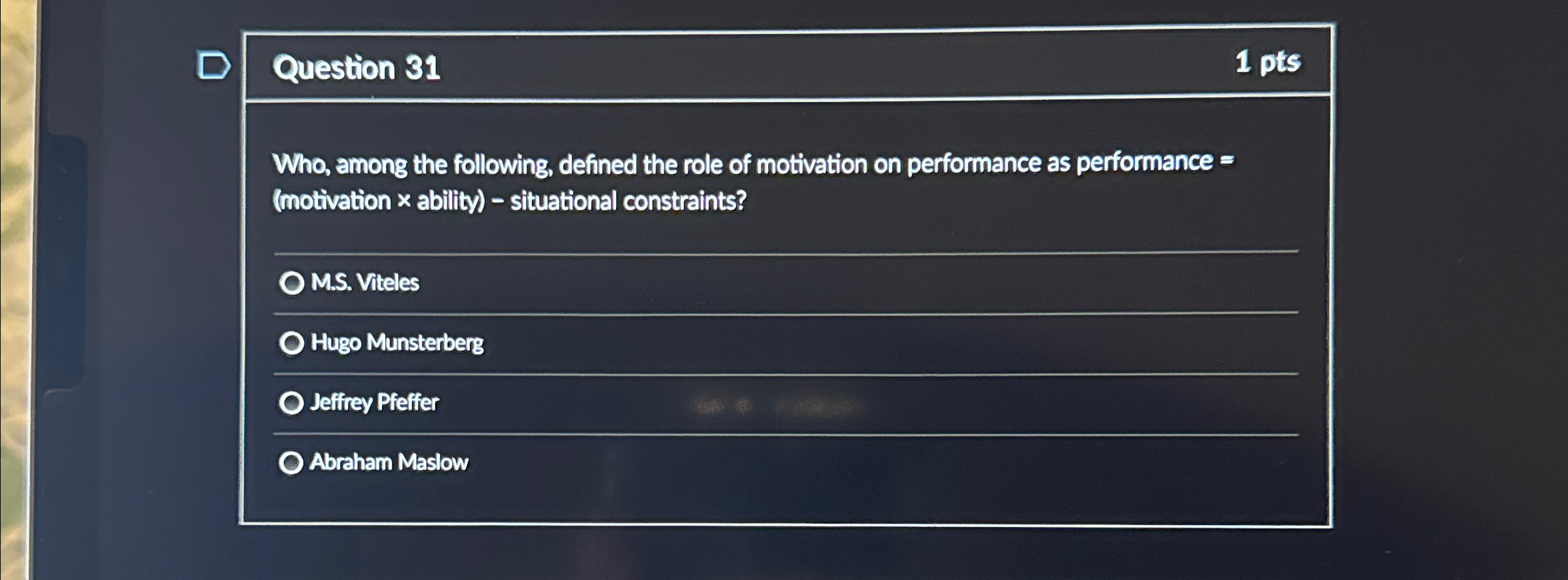 Solved Question 311 ﻿ptsWho, among the following, defined | Chegg.com