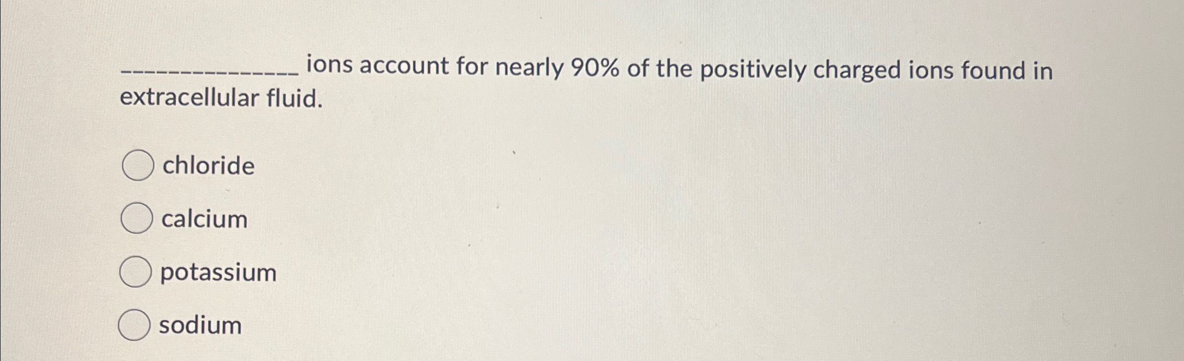 Solved ions account for nearly 90% ﻿of the positively | Chegg.com