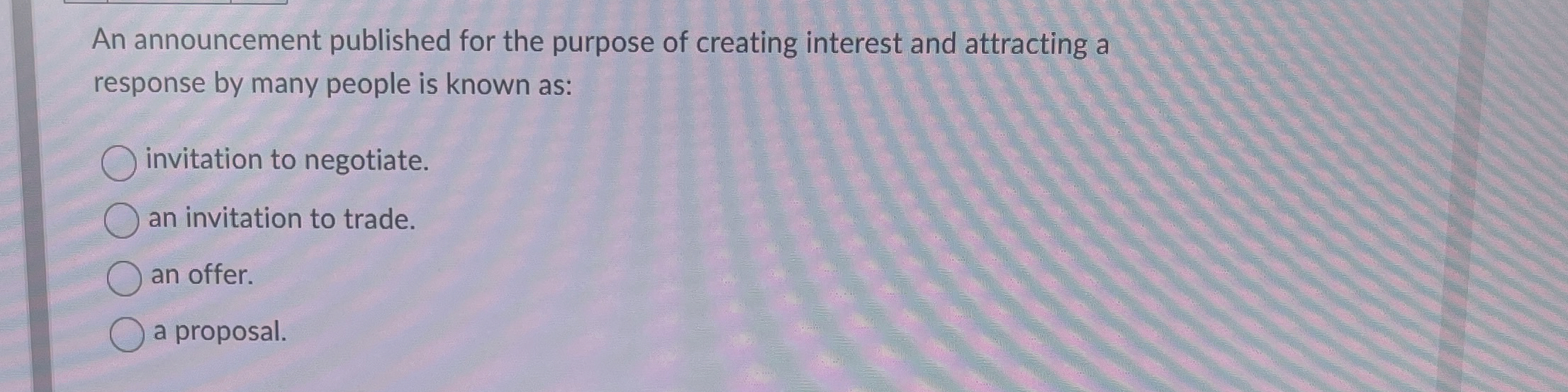 Solved An announcement published for the purpose of creating | Chegg.com