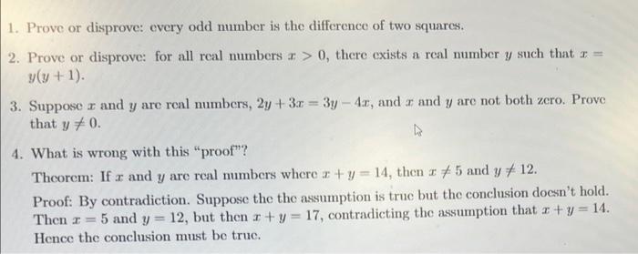 Solved 1. Prove or disprove: every odd number is the | Chegg.com