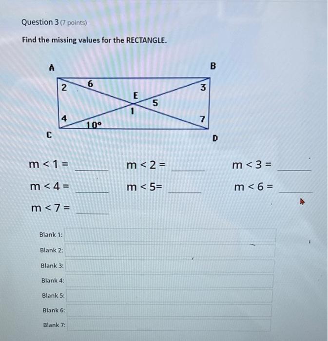 Solved Find the missing values for the RECTANGLE. m