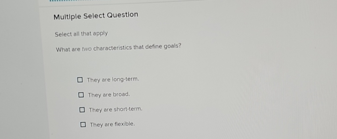 Solved Multiple Select Questionselect All That Applywhat Are 