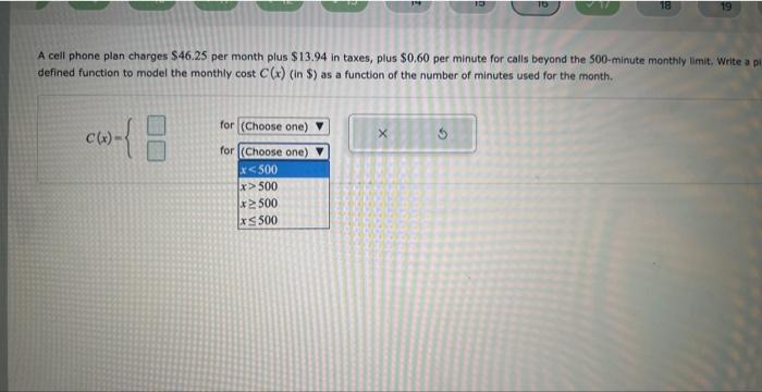 Solved A cell phone plan charges $46.25 per month plus | Chegg.com