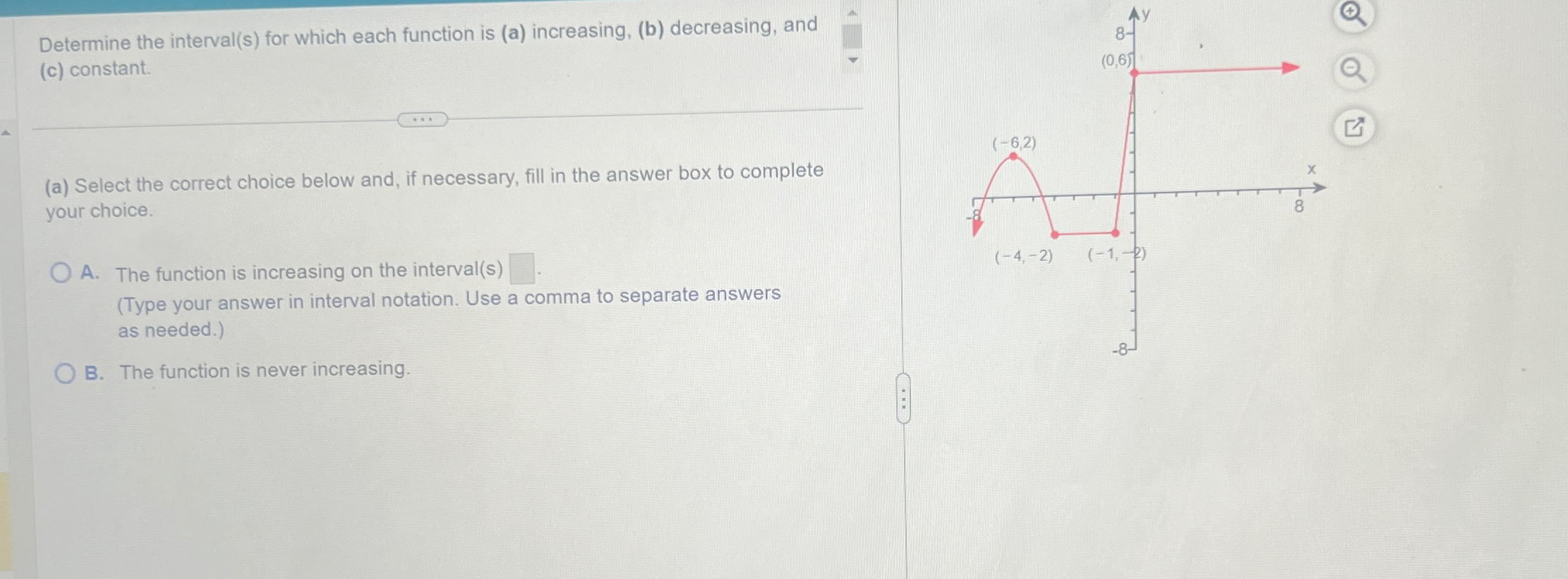Solved Determine the interval(s) ﻿for which each function is | Chegg.com