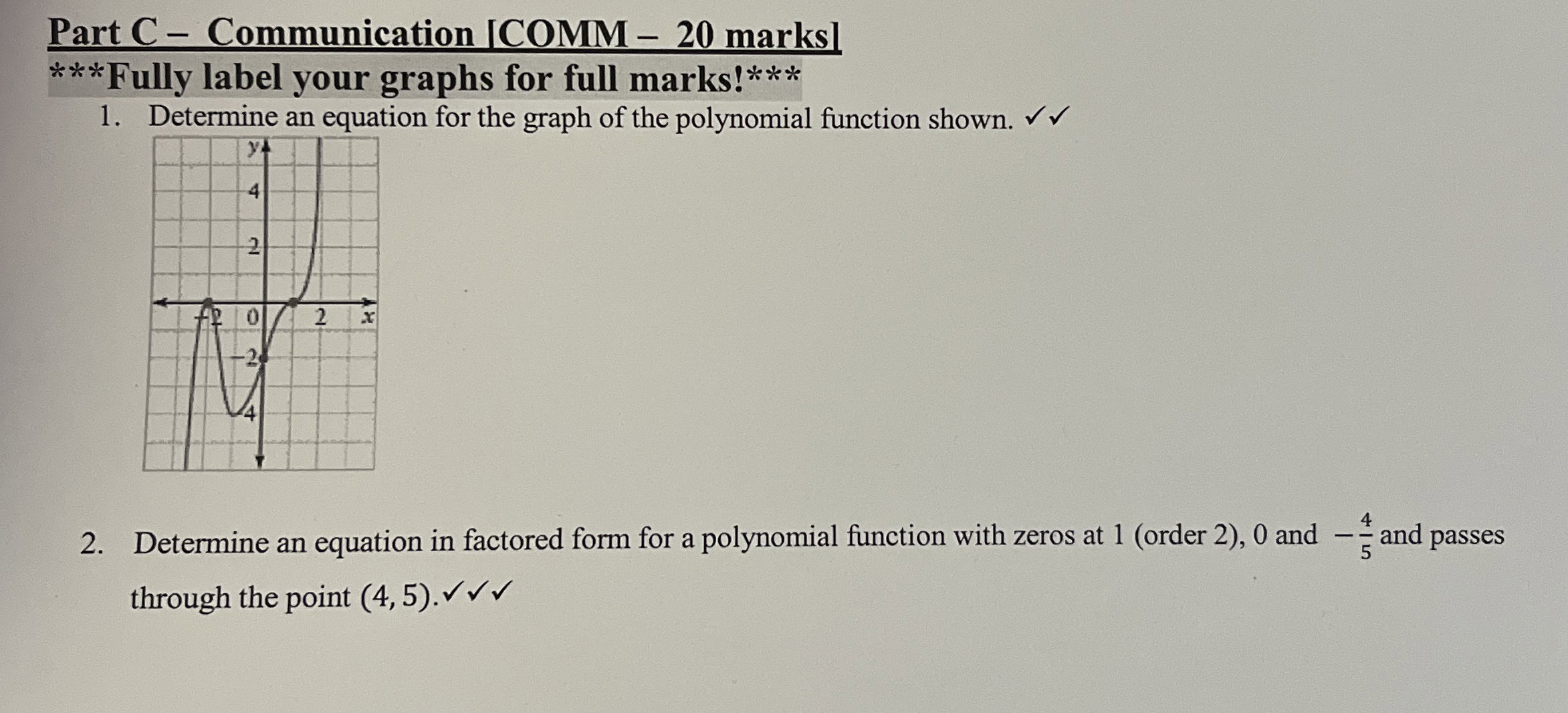 Solved Part C - ﻿Communication [COMM - 20 ﻿marks]Determine | Chegg.com