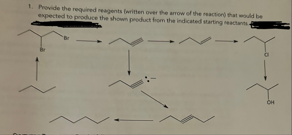 Solved Provide the required reagents (written over the arrow | Chegg.com
