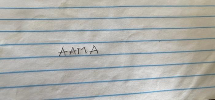 Solved AAMA ACCREDITATION | Chegg.com