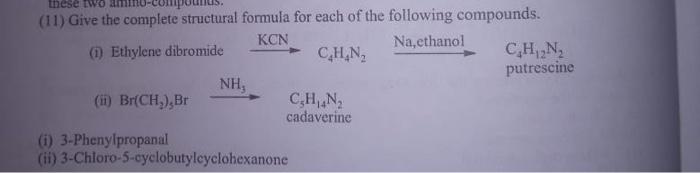 Solved (11) Give the complete structural formula for each of | Chegg.com