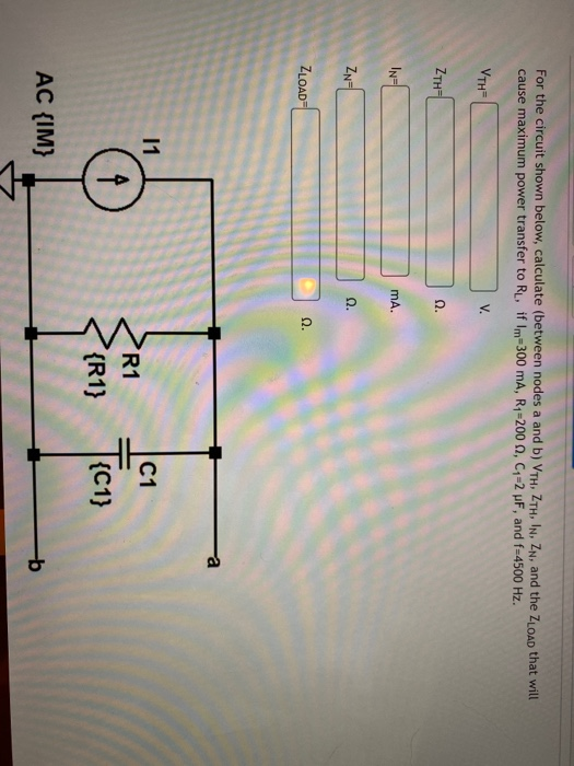 Solved For the circuit shown below, calculate (between nodes | Chegg.com