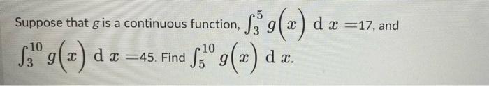 Solved Suppose that g is a continuous function, | Chegg.com