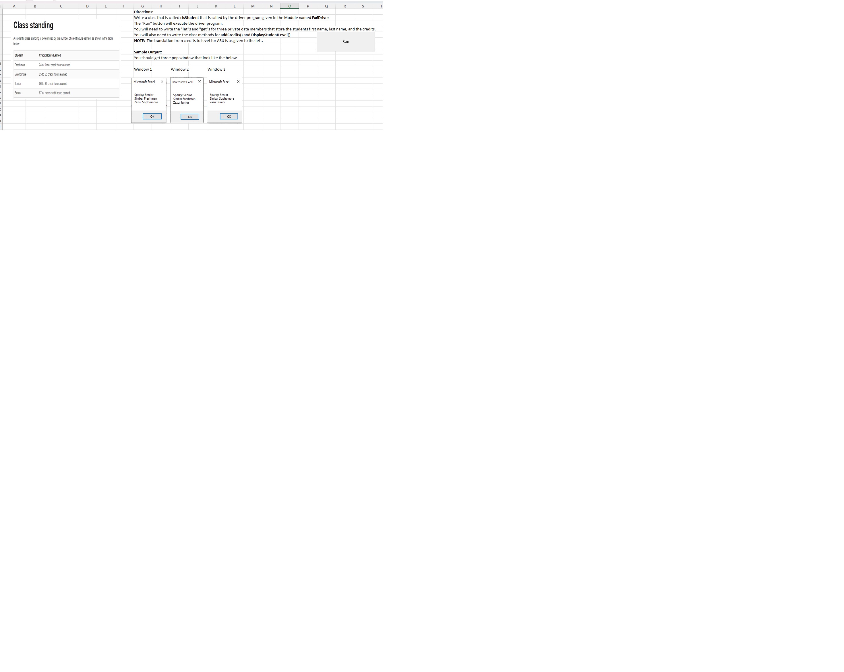 Solved Please help with this exercise using VBA. This is the | Chegg.com