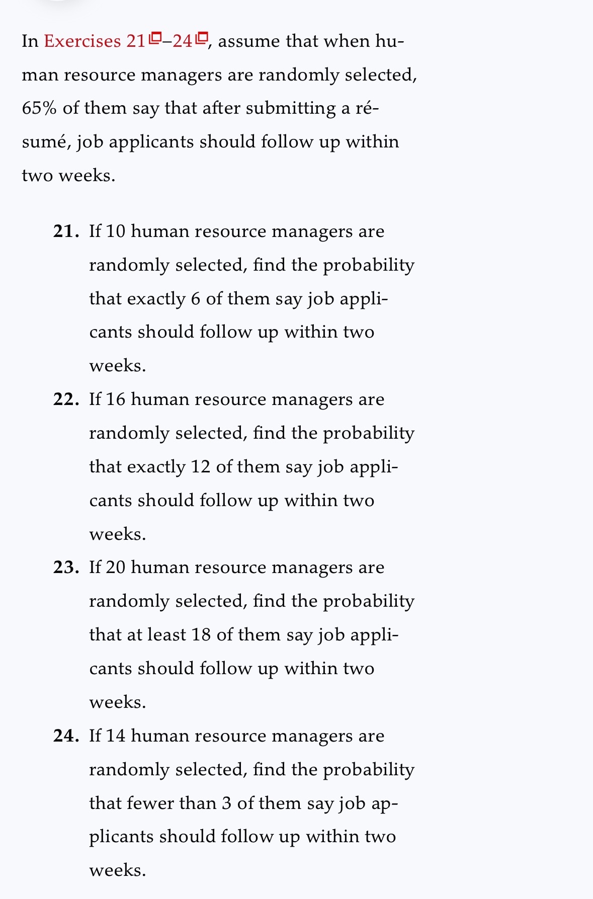 Solved In Exercises 21 - 24 , ﻿assume that when human | Chegg.com