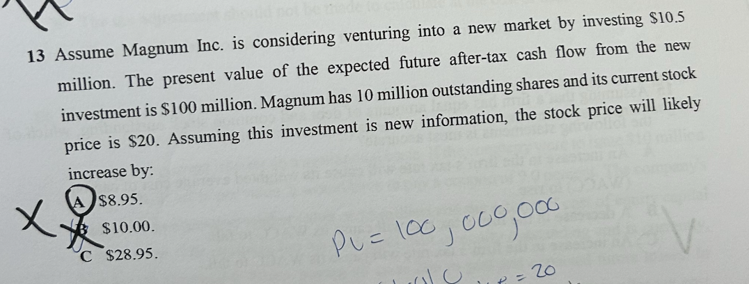 Solved 13 ﻿Assume Magnum Inc. is considering venturing into | Chegg.com