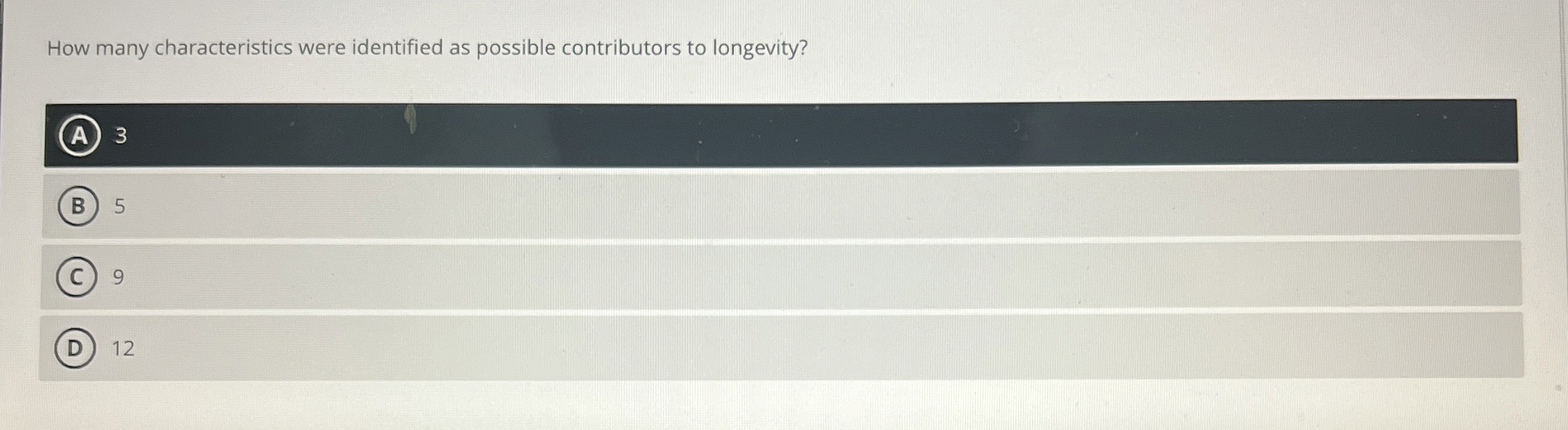 Solved How many characteristics were identified as possible | Chegg.com