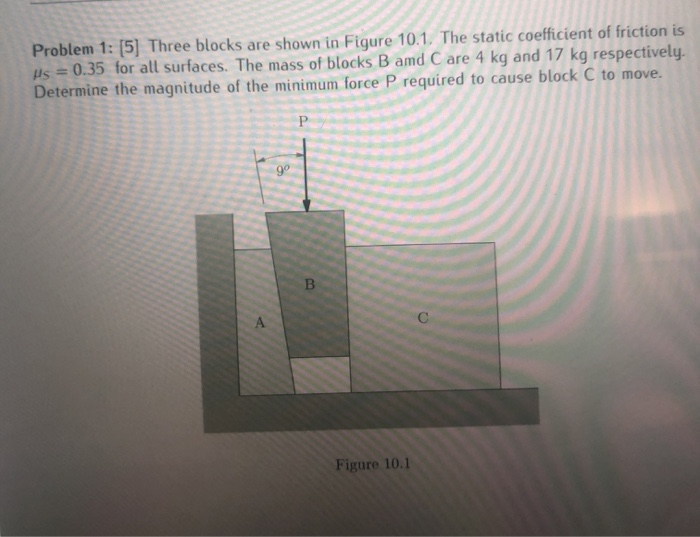 Solved Problem 1: [5] Three blocks are shown in Figure 10.1. | Chegg.com