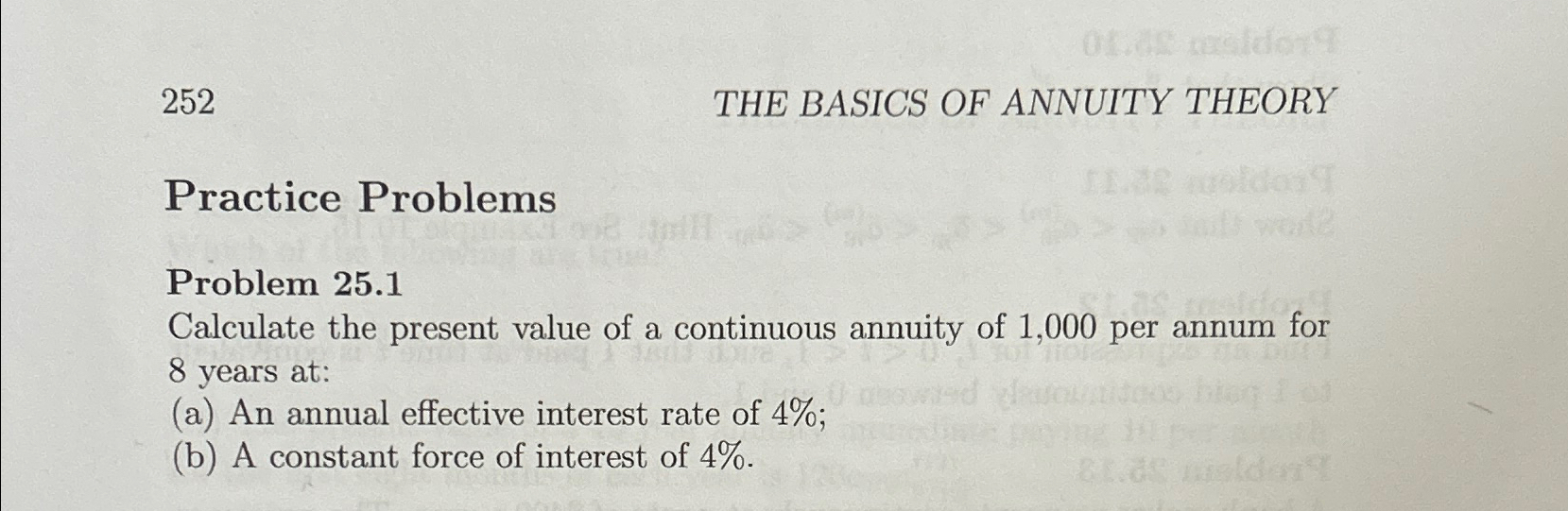 Solved 252THE BASICS OF ANNUITY THEORYPractice | Chegg.com