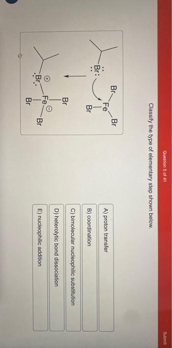 Solved Classify the type of elementary step shown below. | Chegg.com