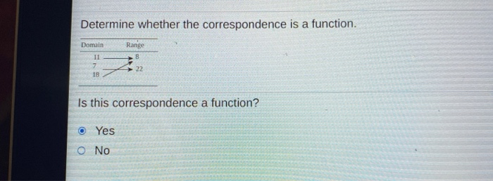 Solved Determine whether the correspondence is a function. | Chegg.com