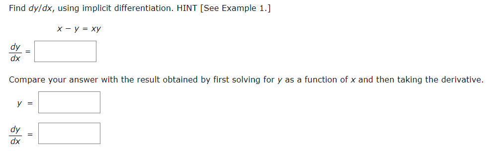 Solved 1. ﻿solve step by step Find dydx, ﻿using implicit | Chegg.com