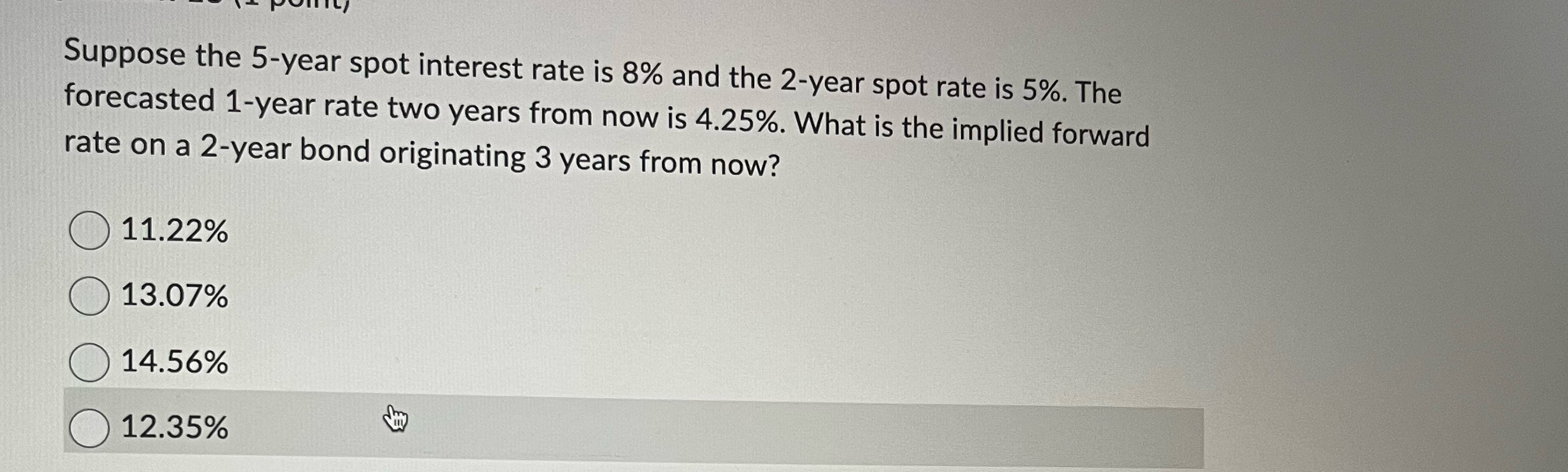 Solved Suppose the 5 -year spot interest rate is 8% ﻿and the | Chegg.com