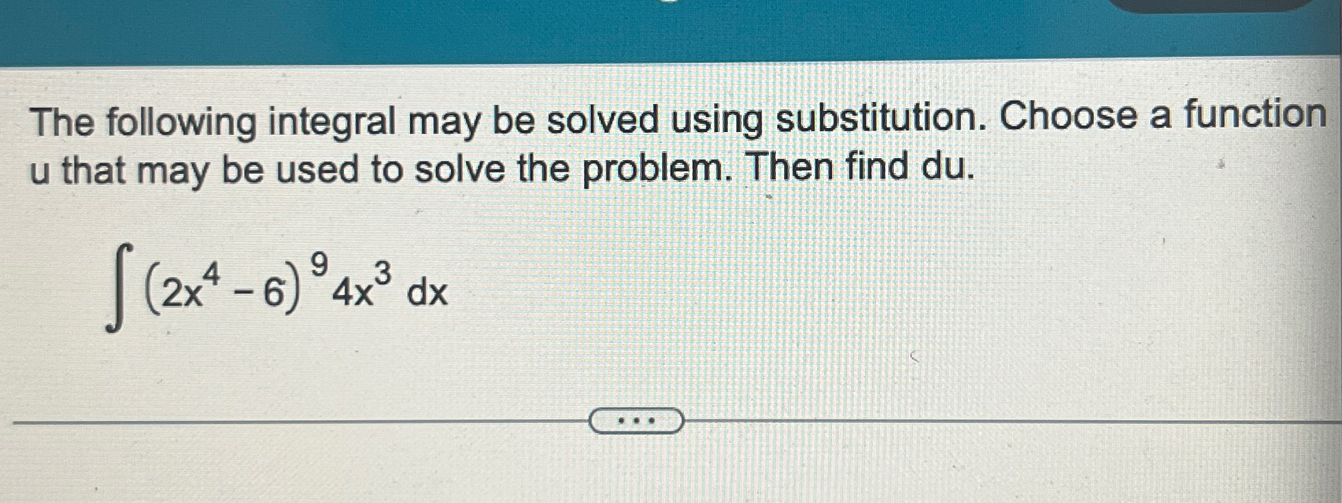Solved The following integral may be solved using | Chegg.com
